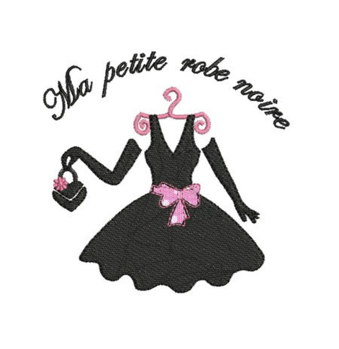 Instant Download Machine Embroidery Black Dress - Etsy