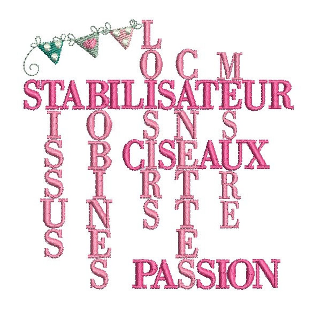 Motif De Broderie Machine Texte Fournitures Couture Et Broderie - Etsy