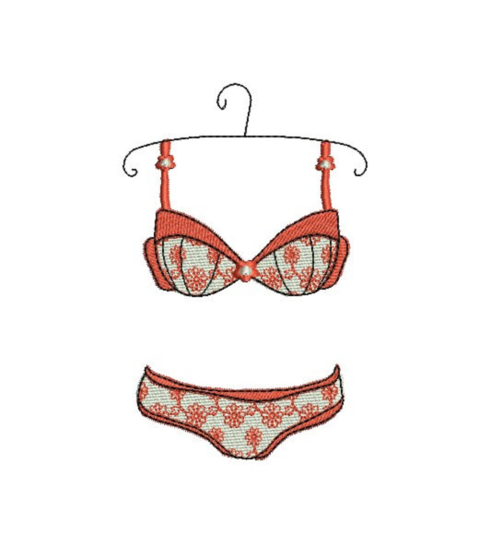 Instant Download Embroidery Design Lingerie Set - Etsy UK