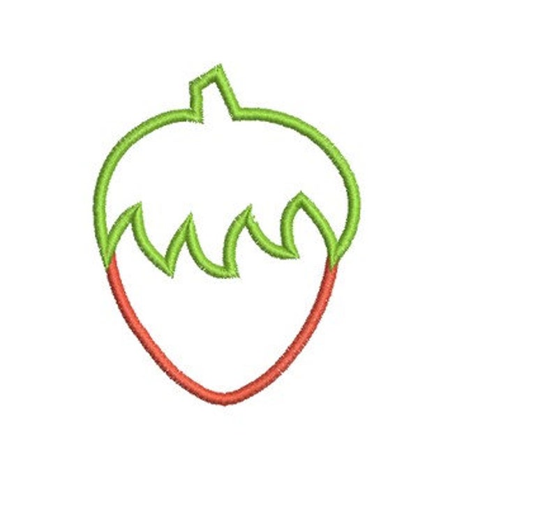 Instant Download Strawberry Embroidery Design Applique - Etsy