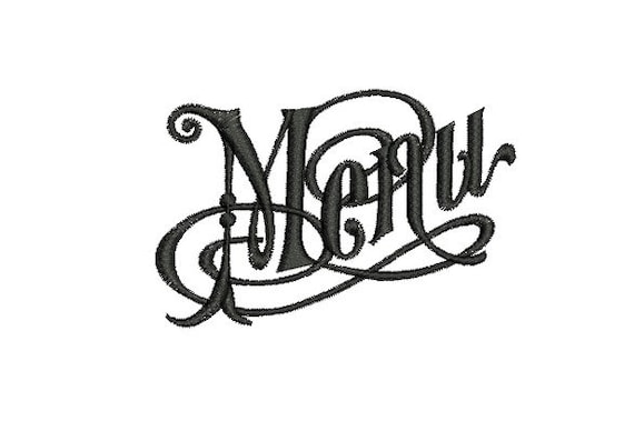 Instant Download Machine Embroidery Menu Food French Style | Etsy