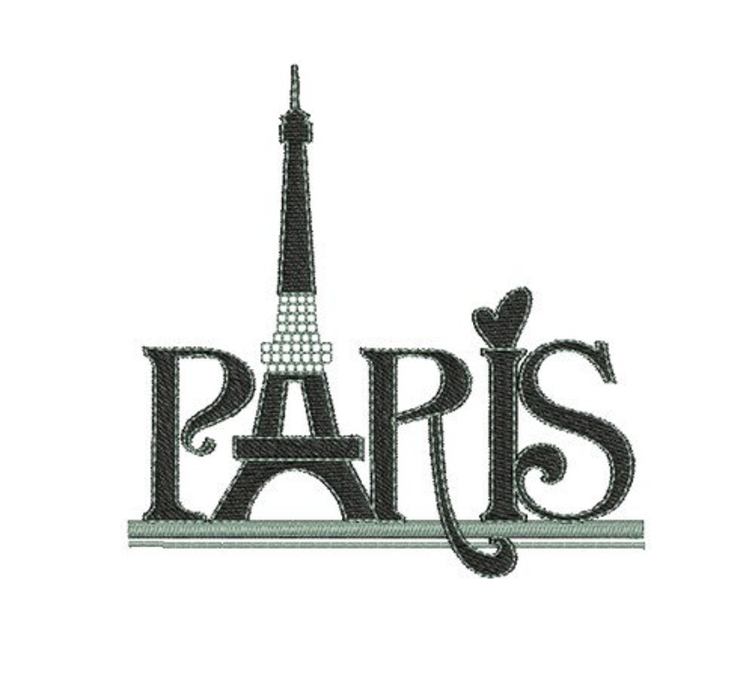 Instant Download Embroidery Paris Eiffel Tower - Etsy