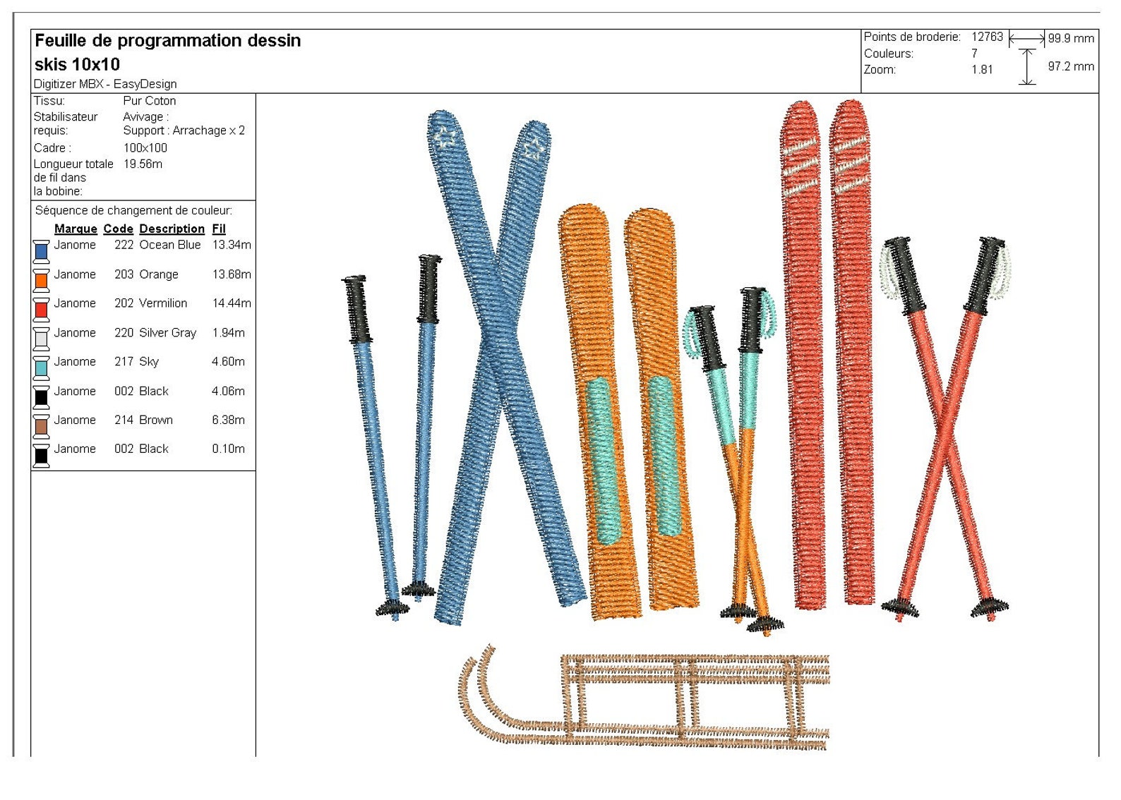 Instant Download Machine Embroidery Design Winter Skis Mountain Ski ...