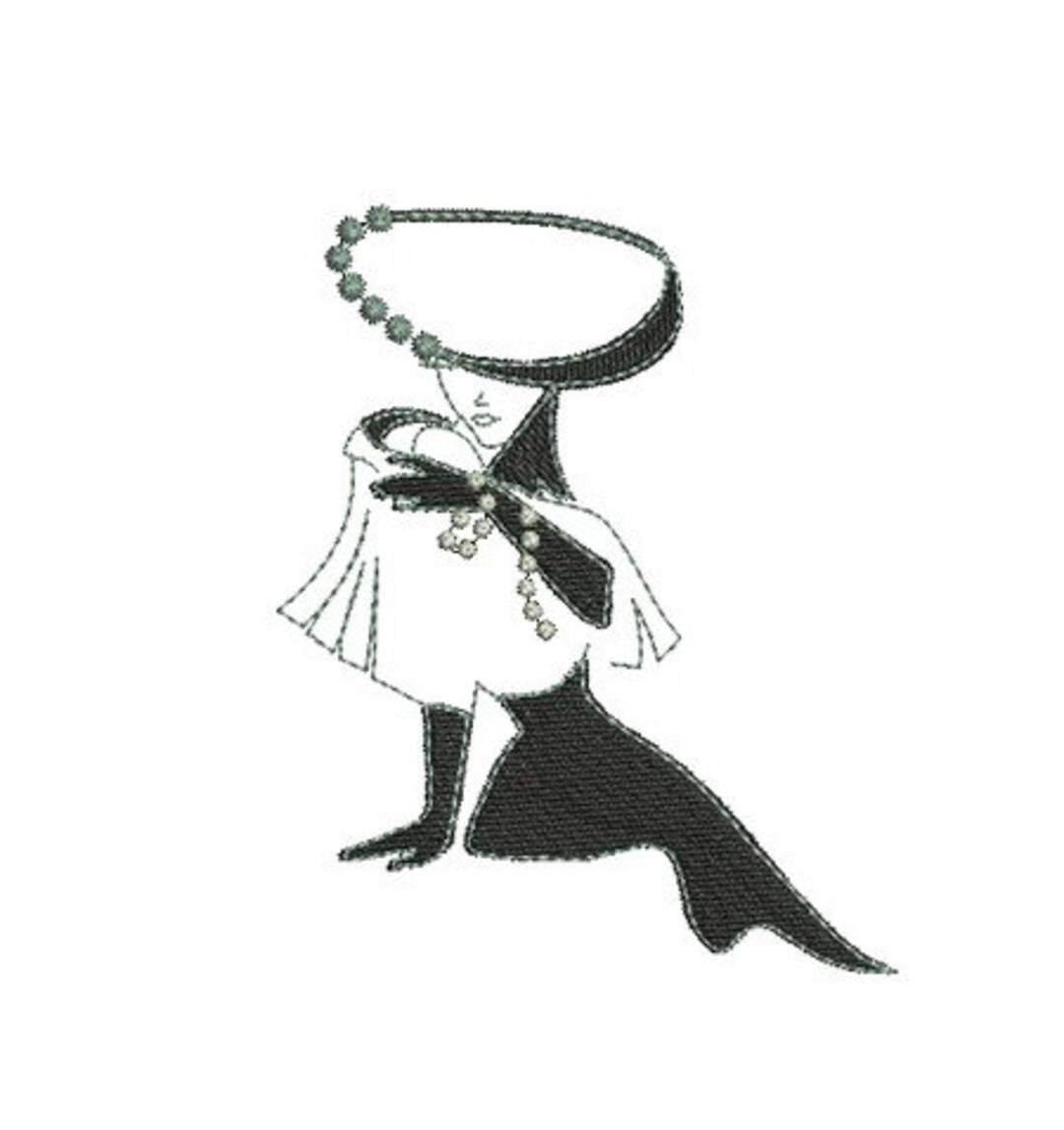 Instant Download Embroidery Silhouette Cape Woman - Etsy