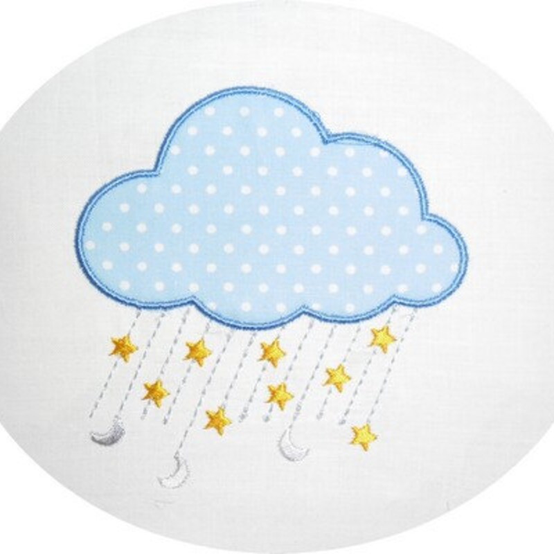 Rain Cloud Applique - Etsy