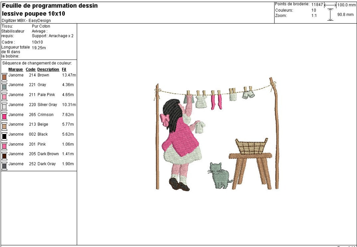 Instant Download Machine Embroidery Design Laundry Doll - Etsy