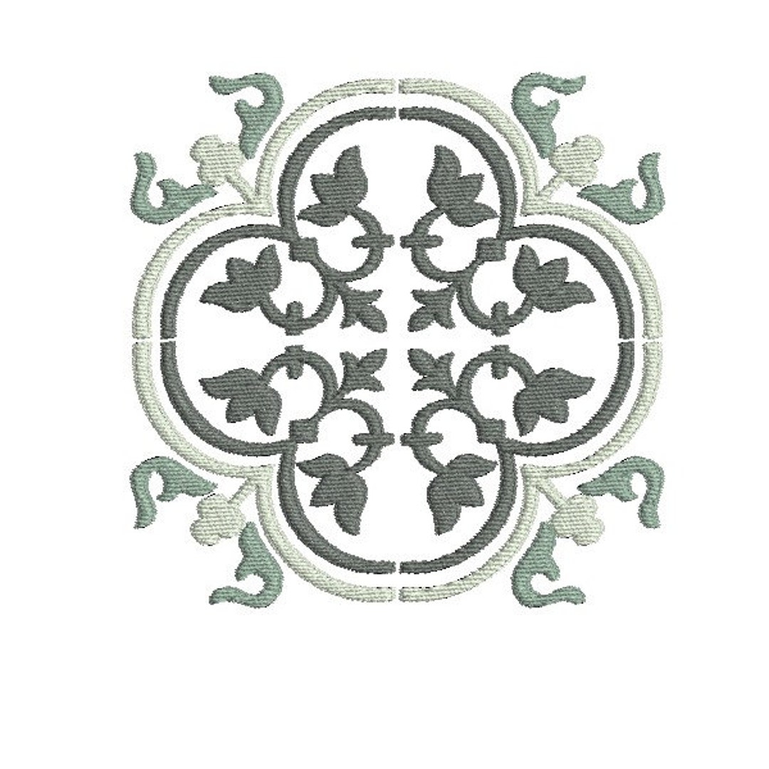Instant Download Machine Embroidery Cement Tile - Etsy
