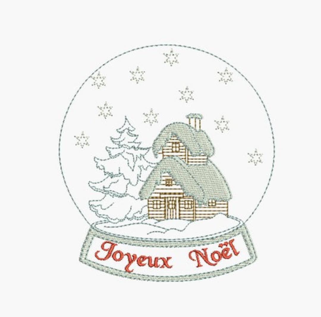 Instant Download Snowball Christmas Customizable Embroidery Design - Etsy