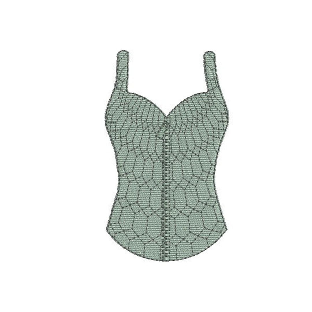 Instant Download Machine Embroidery Design Corsets Strpless Zipper - Etsy
