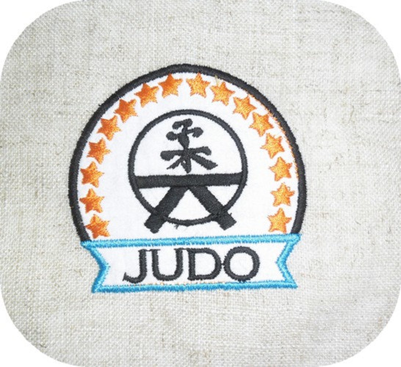 Instant Download Machine Embroidery Design Judo Badge Customizable - Etsy