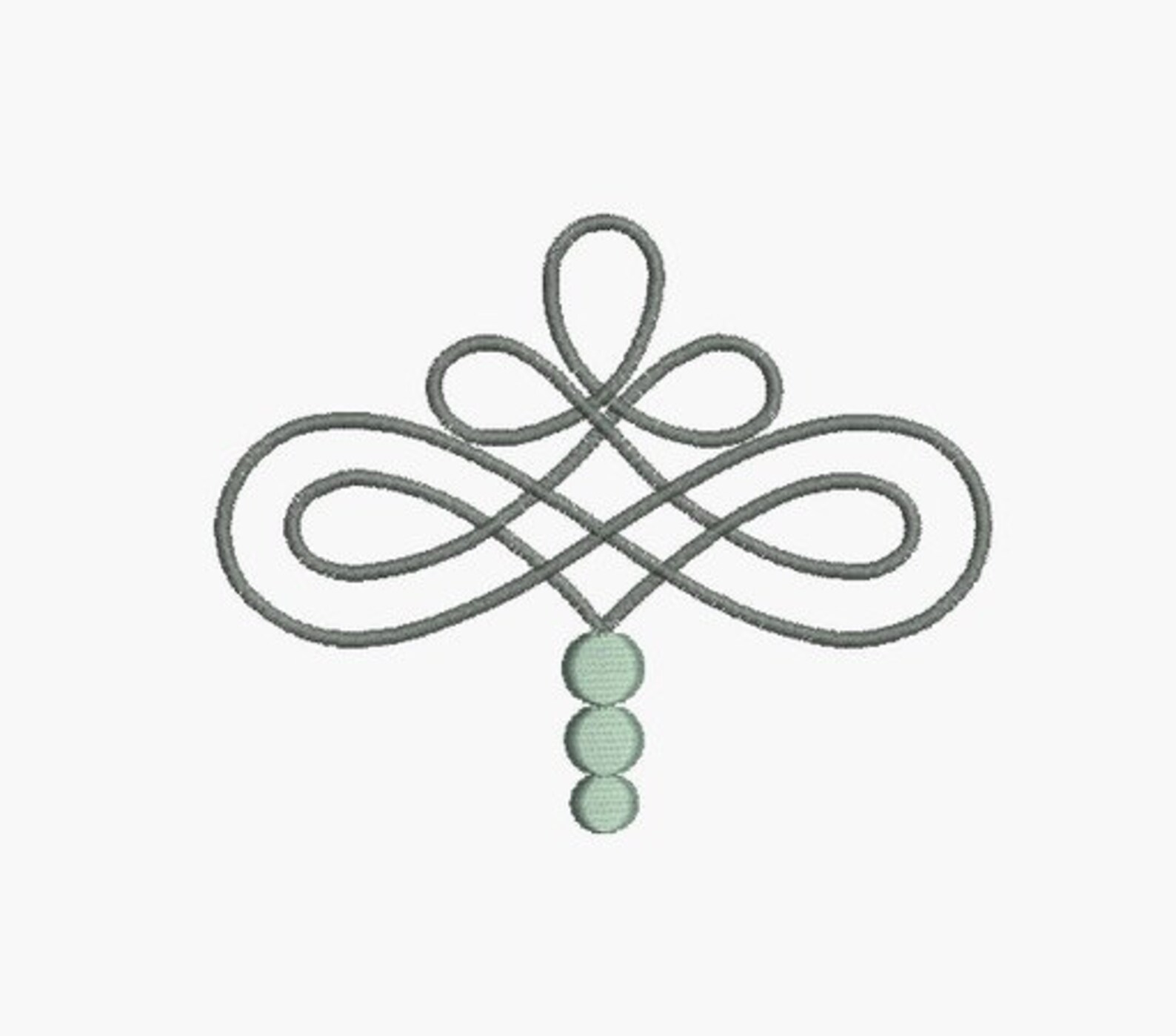 Instant Download Machine Embroidery Cord Ornament - Etsy