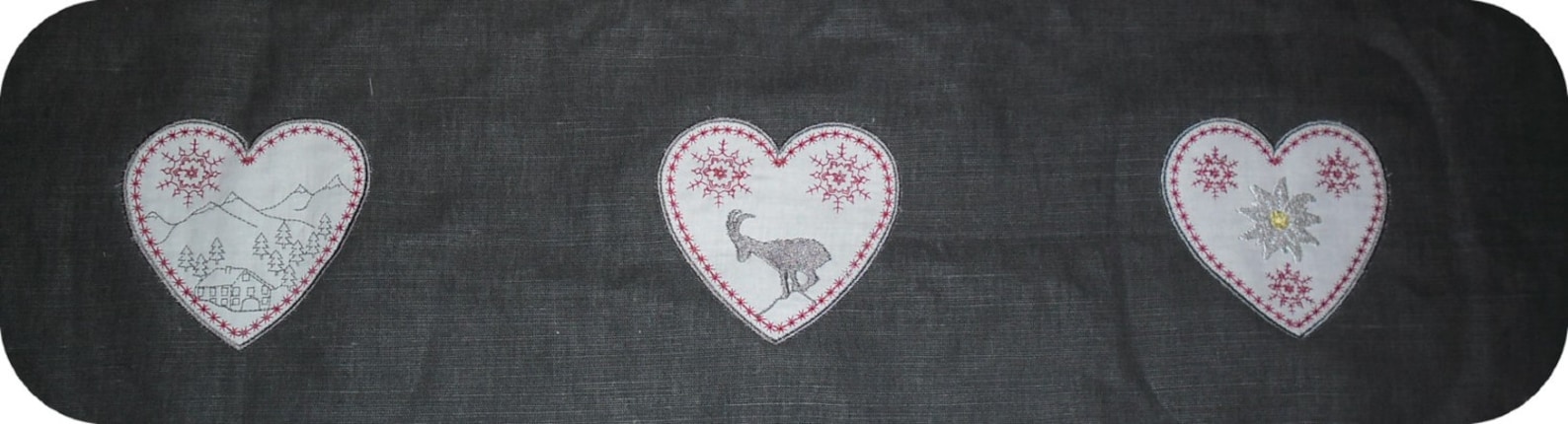 Instant Download Applique Heart of Edelweiss Mountain Embroidery Design ...