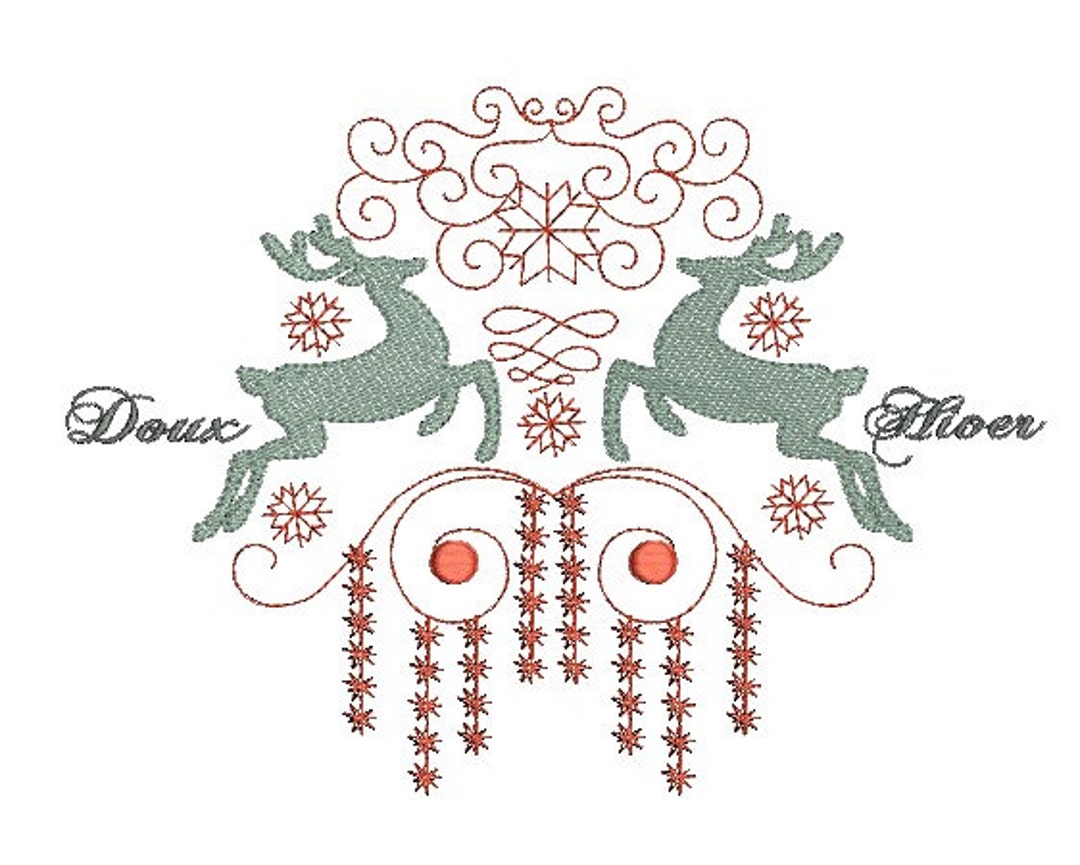 Instant Download Reindeer Embroidery Design - Etsy