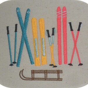 Instant Download Machine Embroidery Design Winter Skis Mountain Ski ...