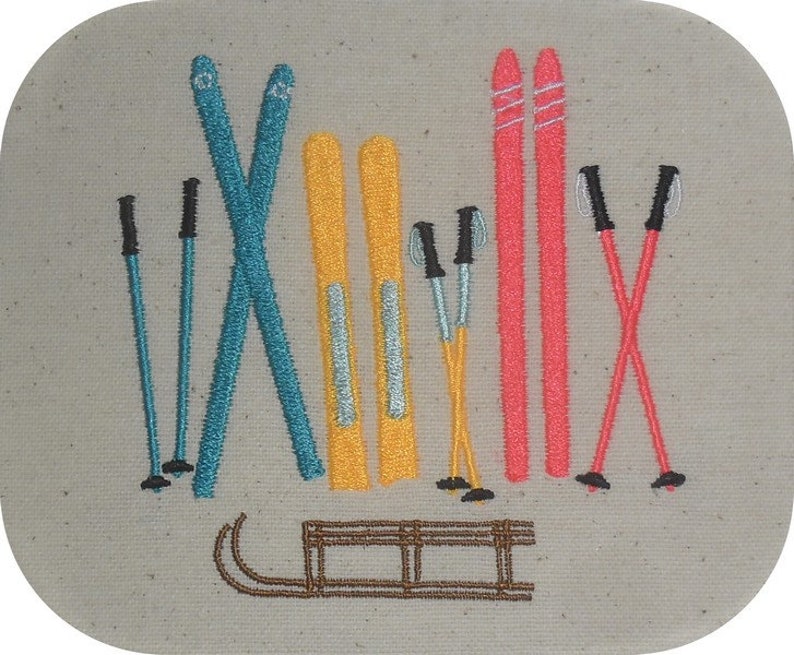 Instant Download Machine Embroidery Design Winter Skis Mountain Ski ...