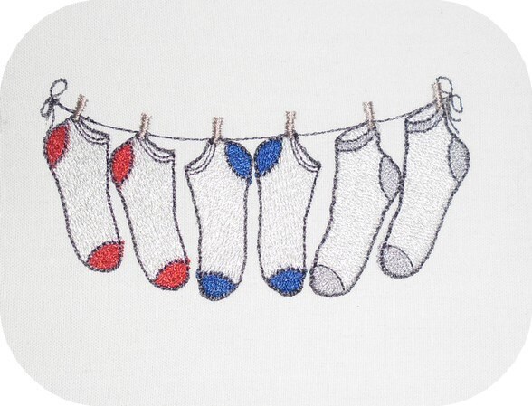Instant Download Embroidery Design Bobby Socks - Etsy