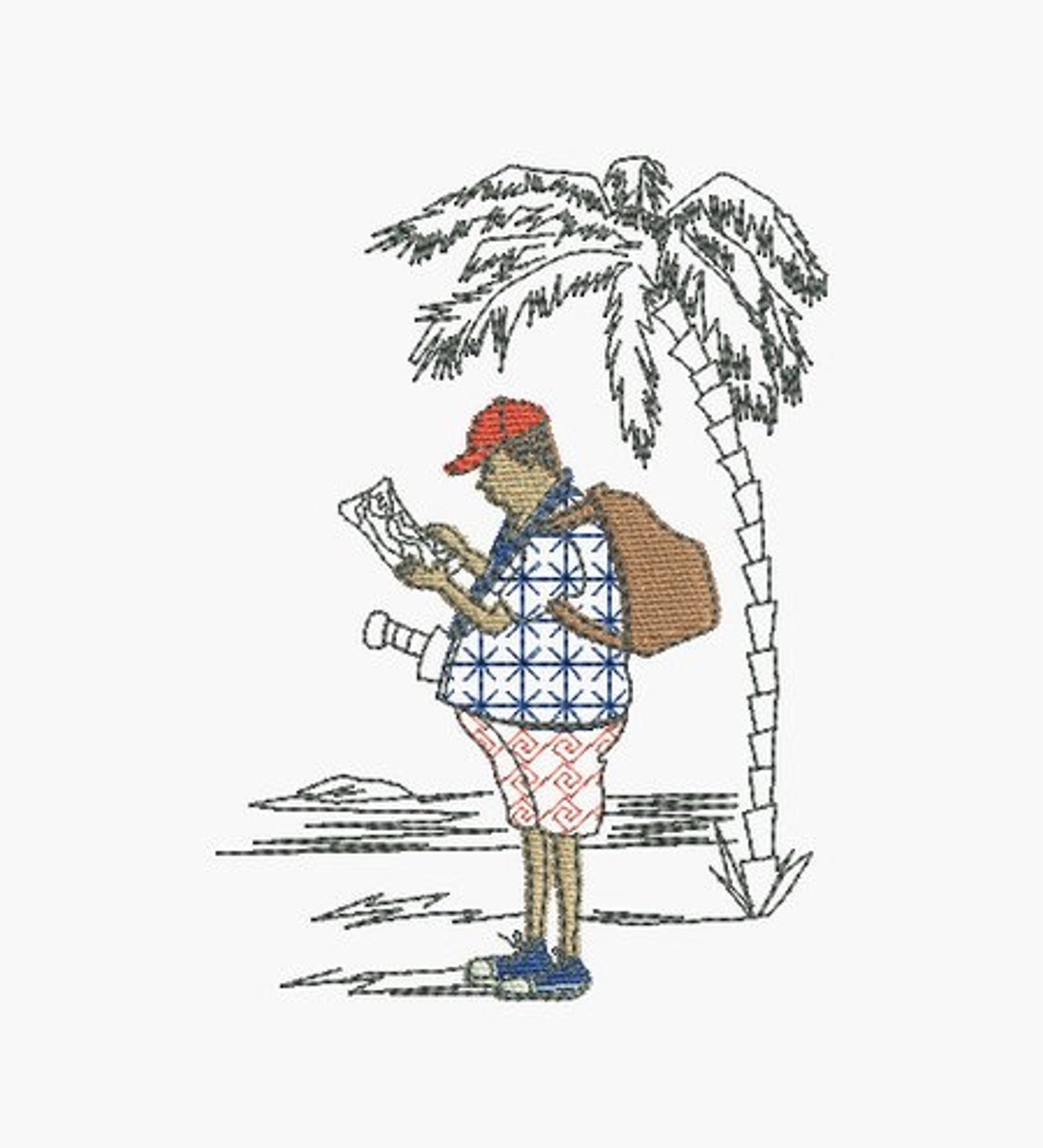 Instant Download Embroidery Design Tourist - Etsy