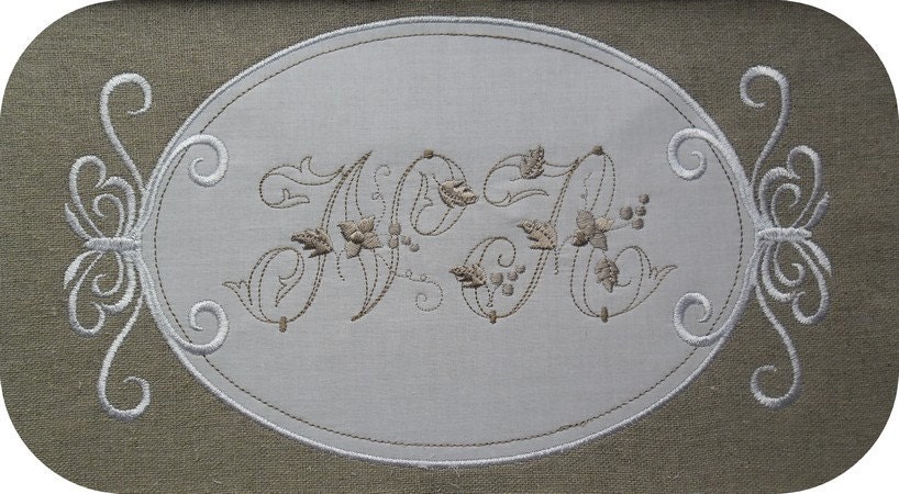 Instant Download Monogram Font Machine Embroidery Designs - Etsy