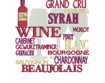 Instant Download Machine Embroidery Menu Food French Style | Etsy