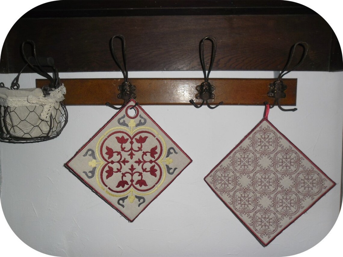 Instant Download Machine Embroidery Cement Tile - Etsy