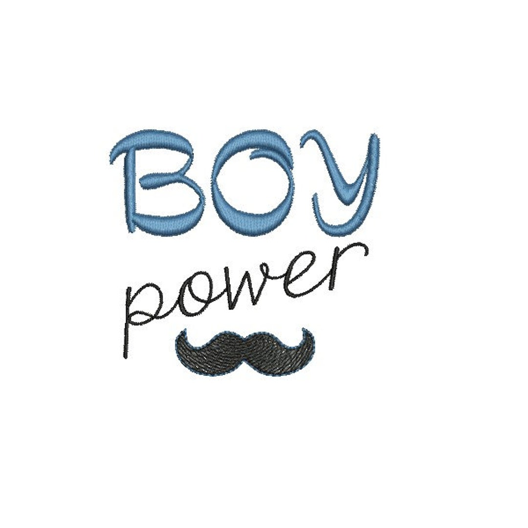 Instant Download Embroidery Design Boy Power - Etsy
