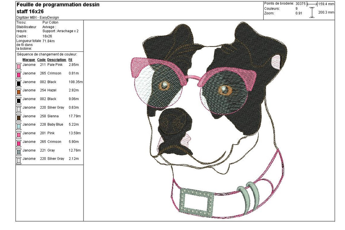 Instant Download Machine Applique Embroidery Dog Staff - Etsy