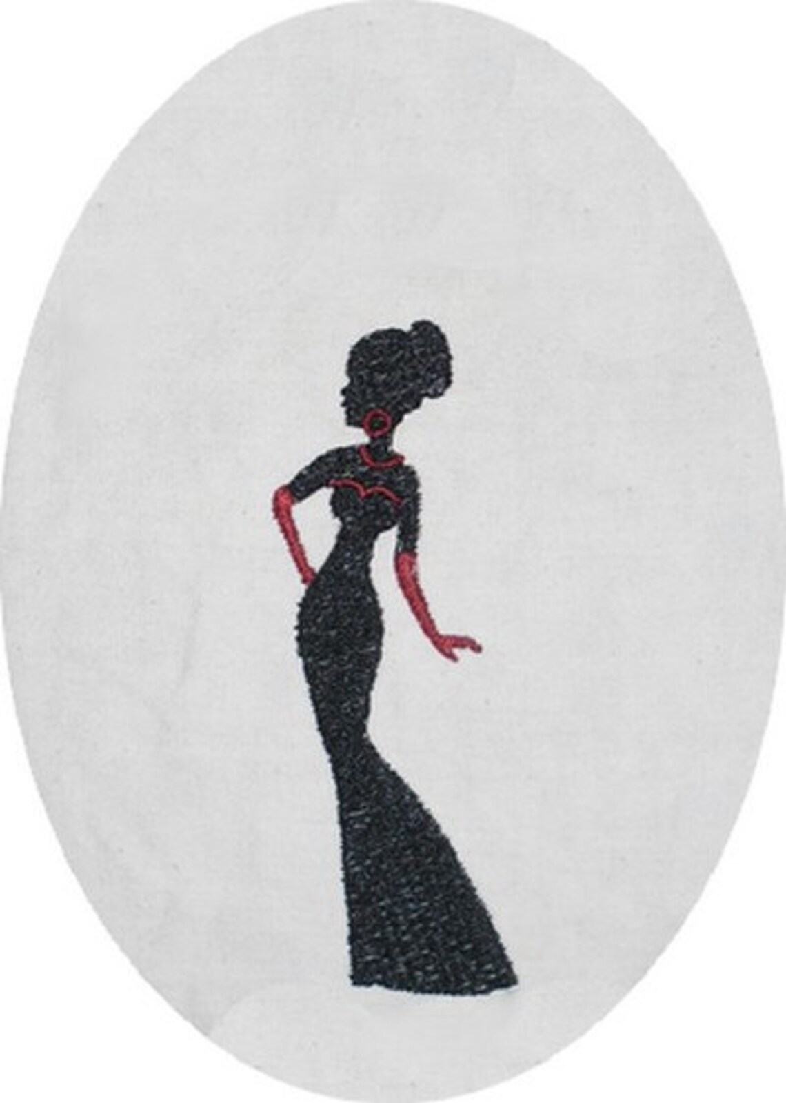 Instant download embroidery elegant woman silhouette | Etsy