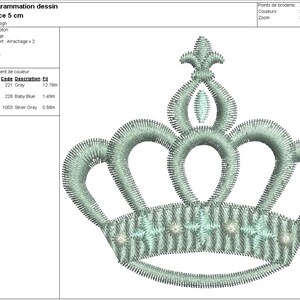 Instant Download Machine Embroidery Design Crown Prince - Etsy