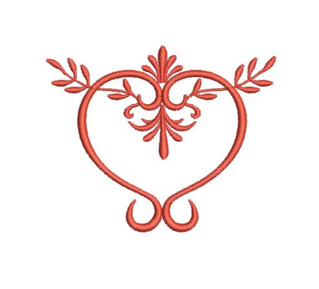 Instant Download Machine Embroidery Renaissance Heart - Etsy