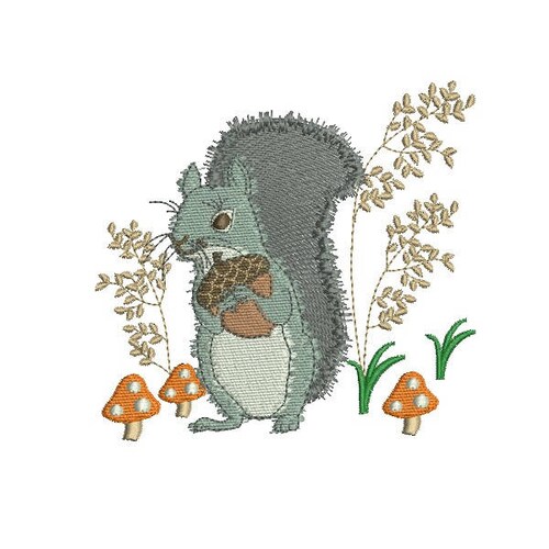 Squirrel Applique Machine Embroidery Design NO:0084 - Etsy