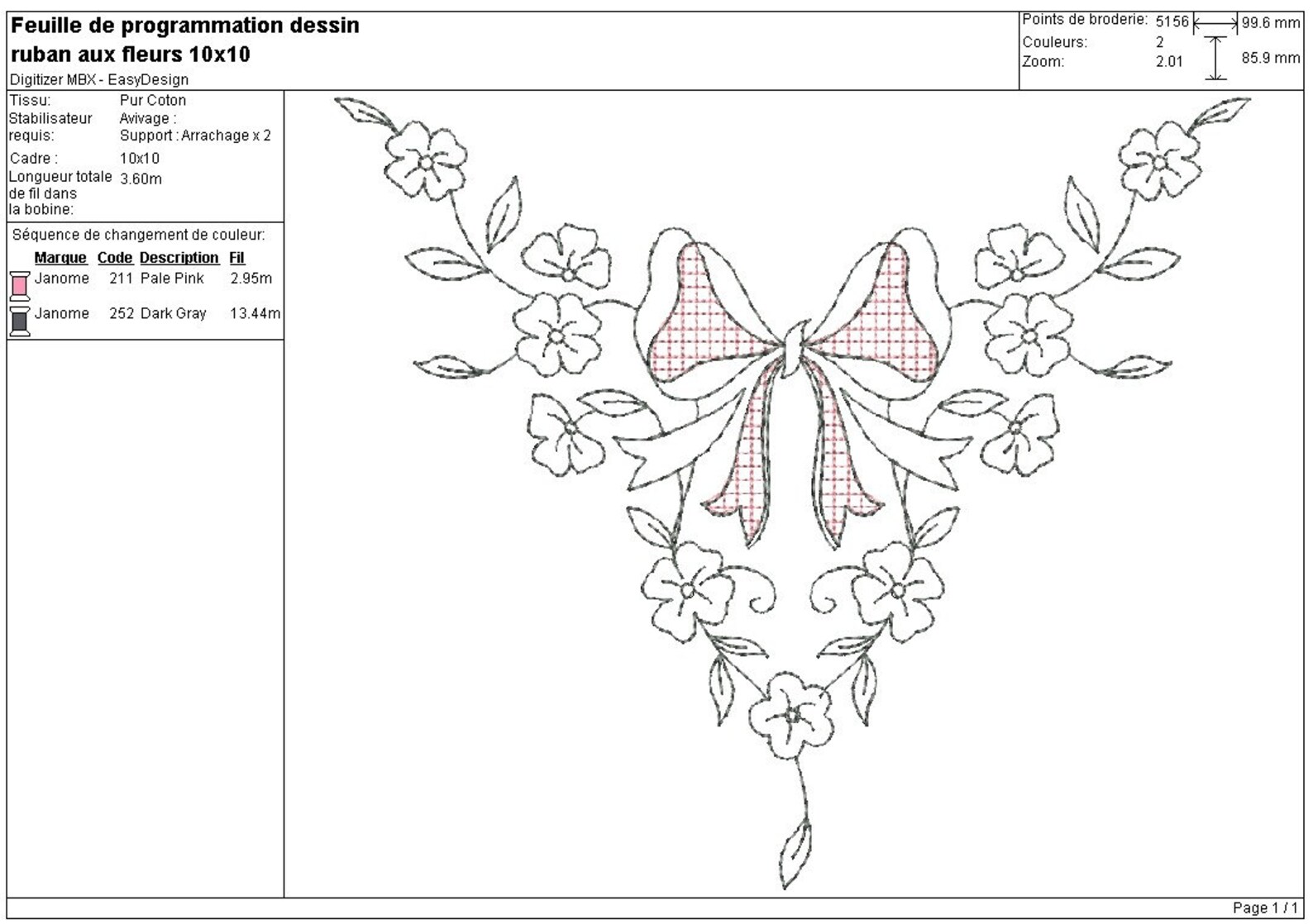 Instant Download Embroidery Design Ribbon Flower - Etsy