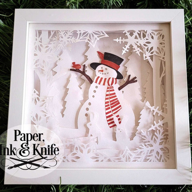 Snowman Shadow Box - Etsy