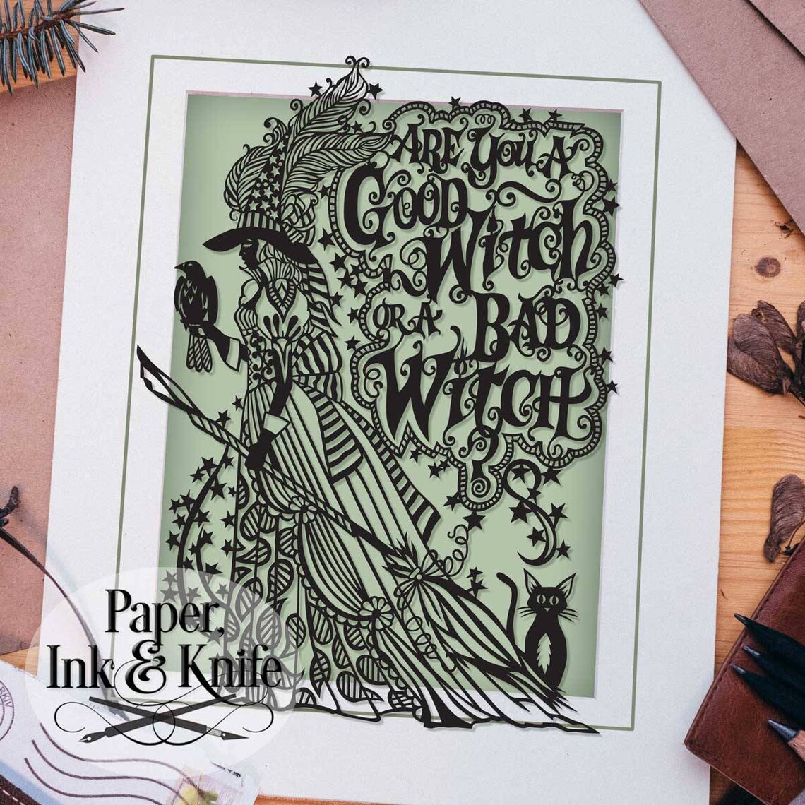 Papercut Template, Are You a Good Witch or a Bad Witch? Wizard of Oz ...