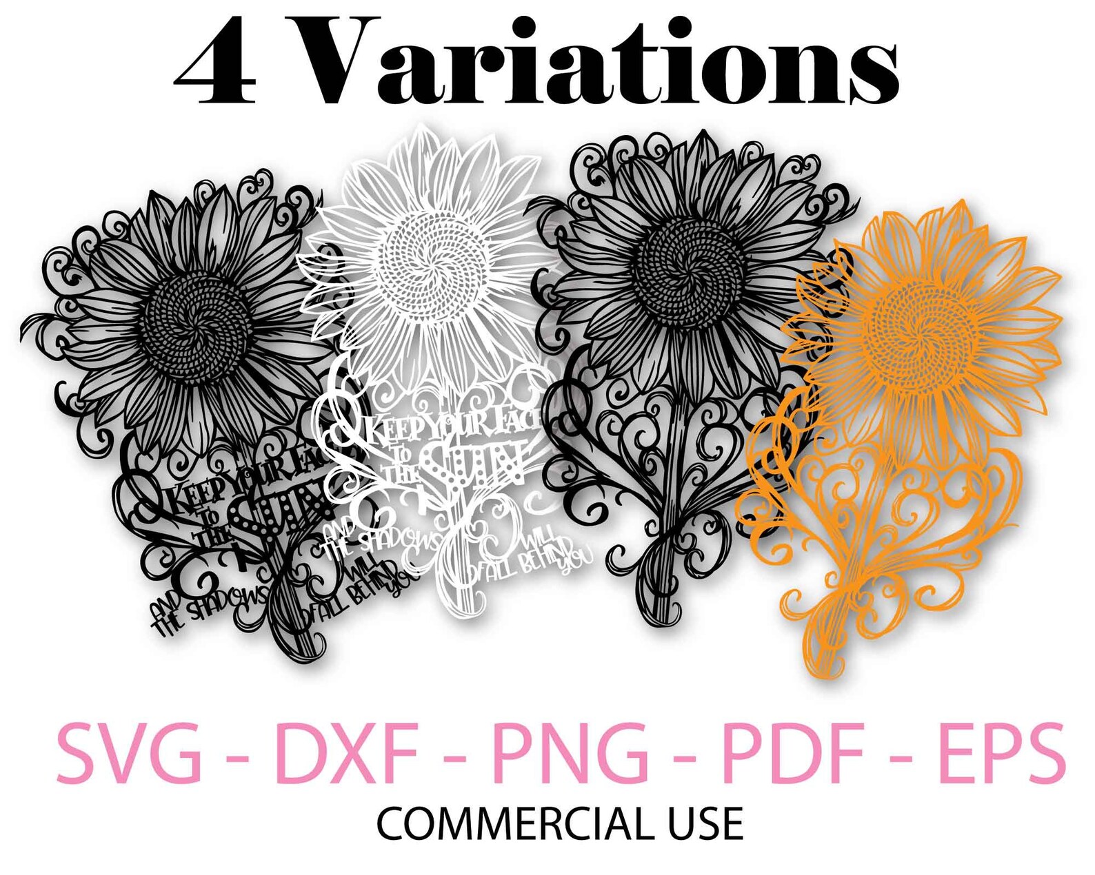 Sunflower Papercut Template Keep Your Face to the Sun - Etsy