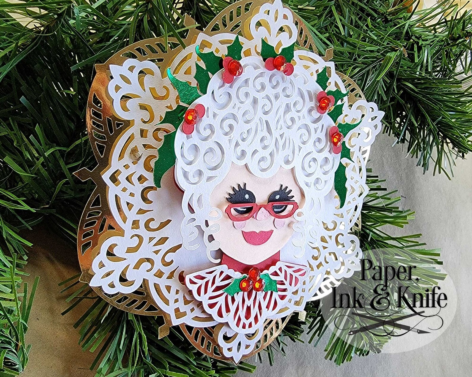 Santa and Mrs Claus 3D Papercut Template Set SVG PDF Dxf - Etsy