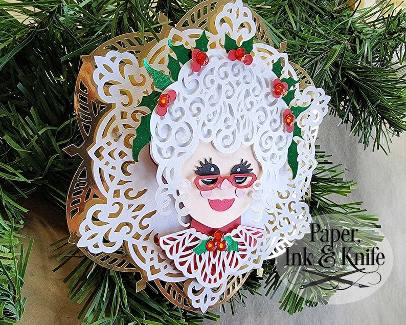 Santa and Mrs Claus 3D Papercut Template Set SVG PDF Dxf - Etsy