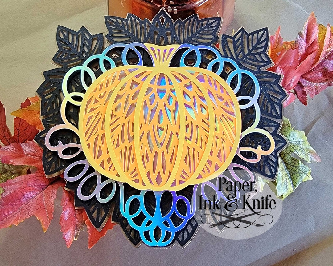 3D Pumpkin Papercut Template SVG, PDF, JPG Dxf, Layered Paper Ornament ...