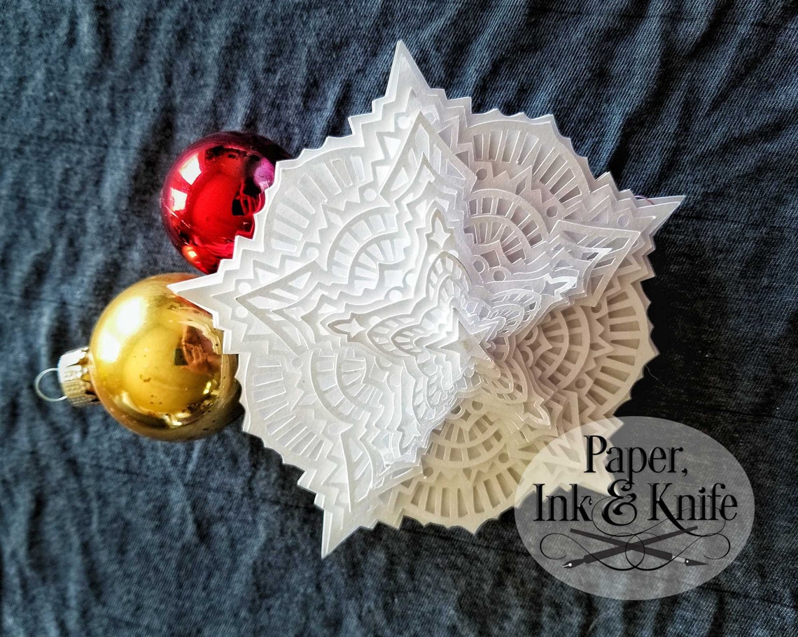 Star Victorian 3D Papercut SVG PDF DXF Jpg Layered - Etsy