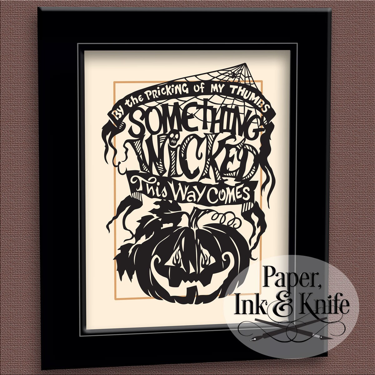 Something Wicked This Way Comes Papercut Template Halloween - Etsy