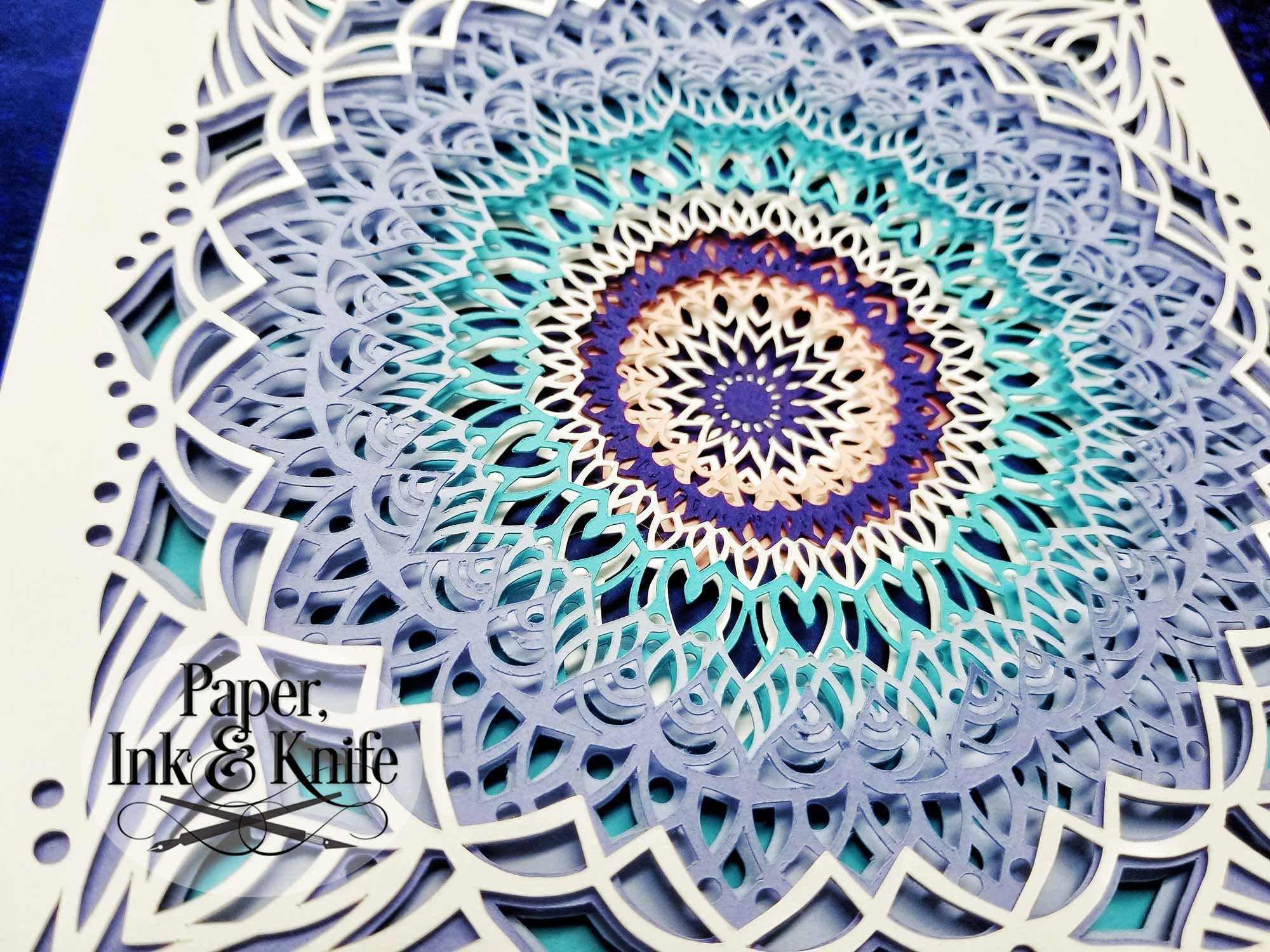 om meditate lightbox svg dxf vector cut file layered mandala paper cut ...