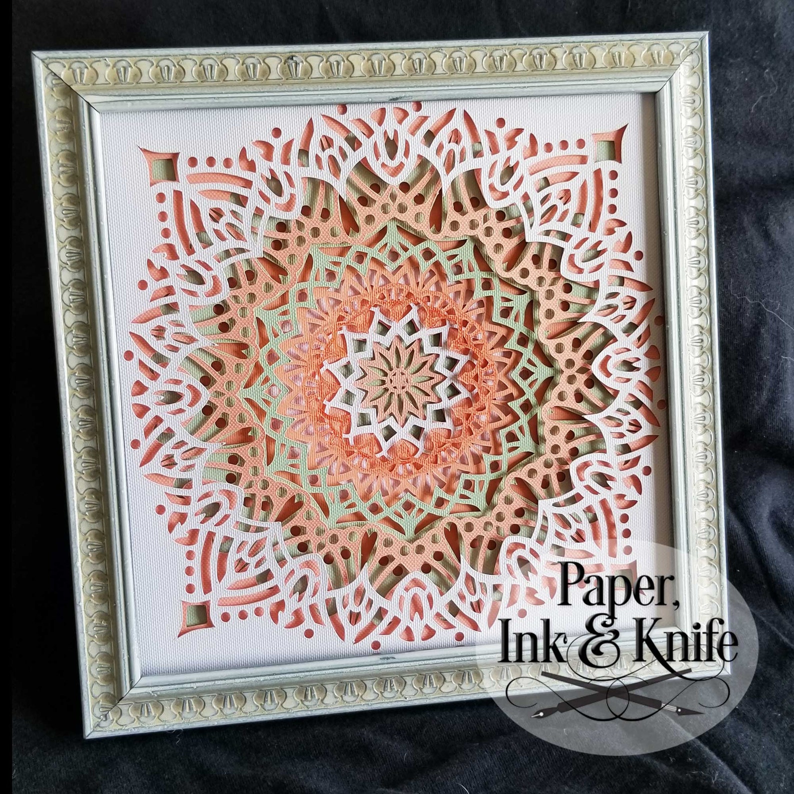 Mandala Papercut Shadowbox Template 3D SVG Paper Lightbox | Etsy