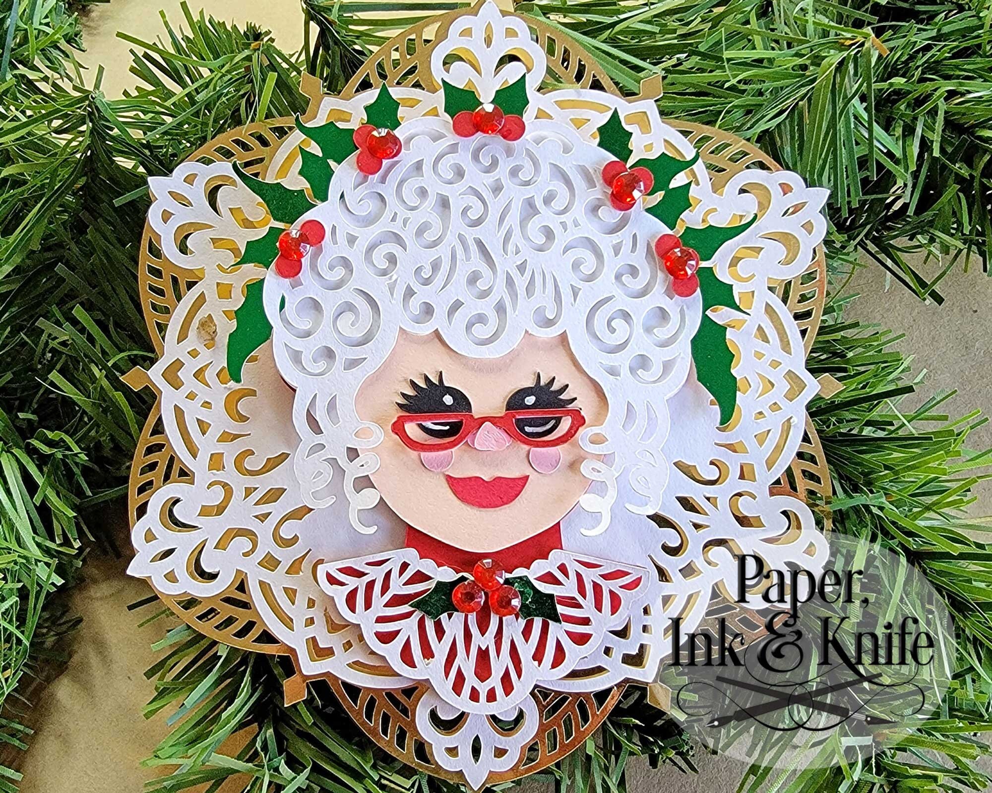 Santa and Mrs Claus 3D Papercut Template Set SVG PDF Dxf - Etsy