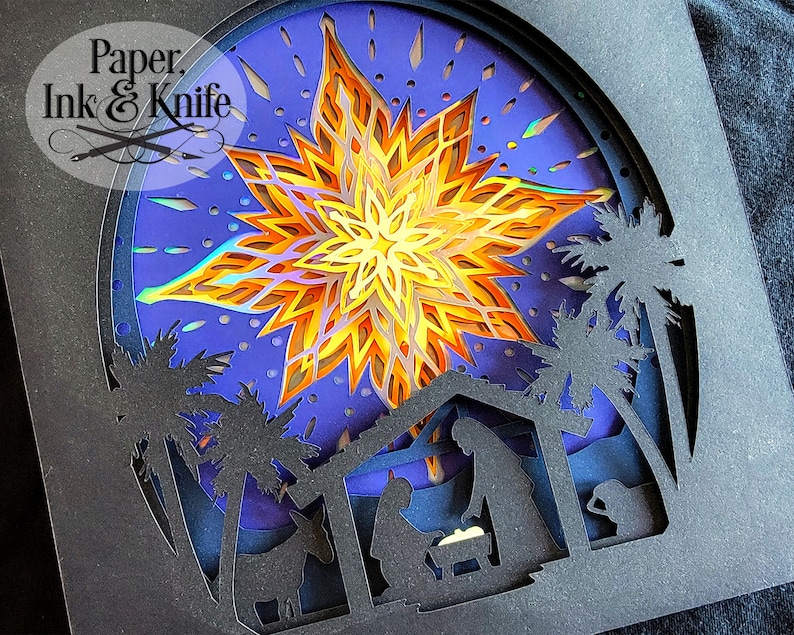 Star Nativity 3D Svg Papercut Shadowbox Template, Lightbox, Dxf, Pdf ...