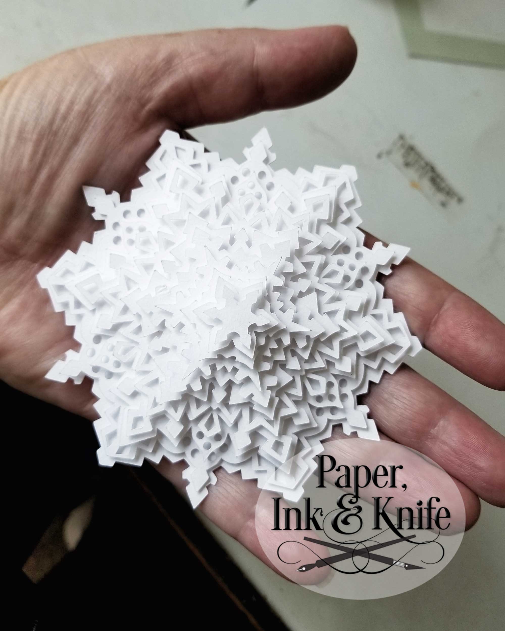 Snowflake 1 3D Papercut Template SVG PDF JPG Dxf Layered - Etsy