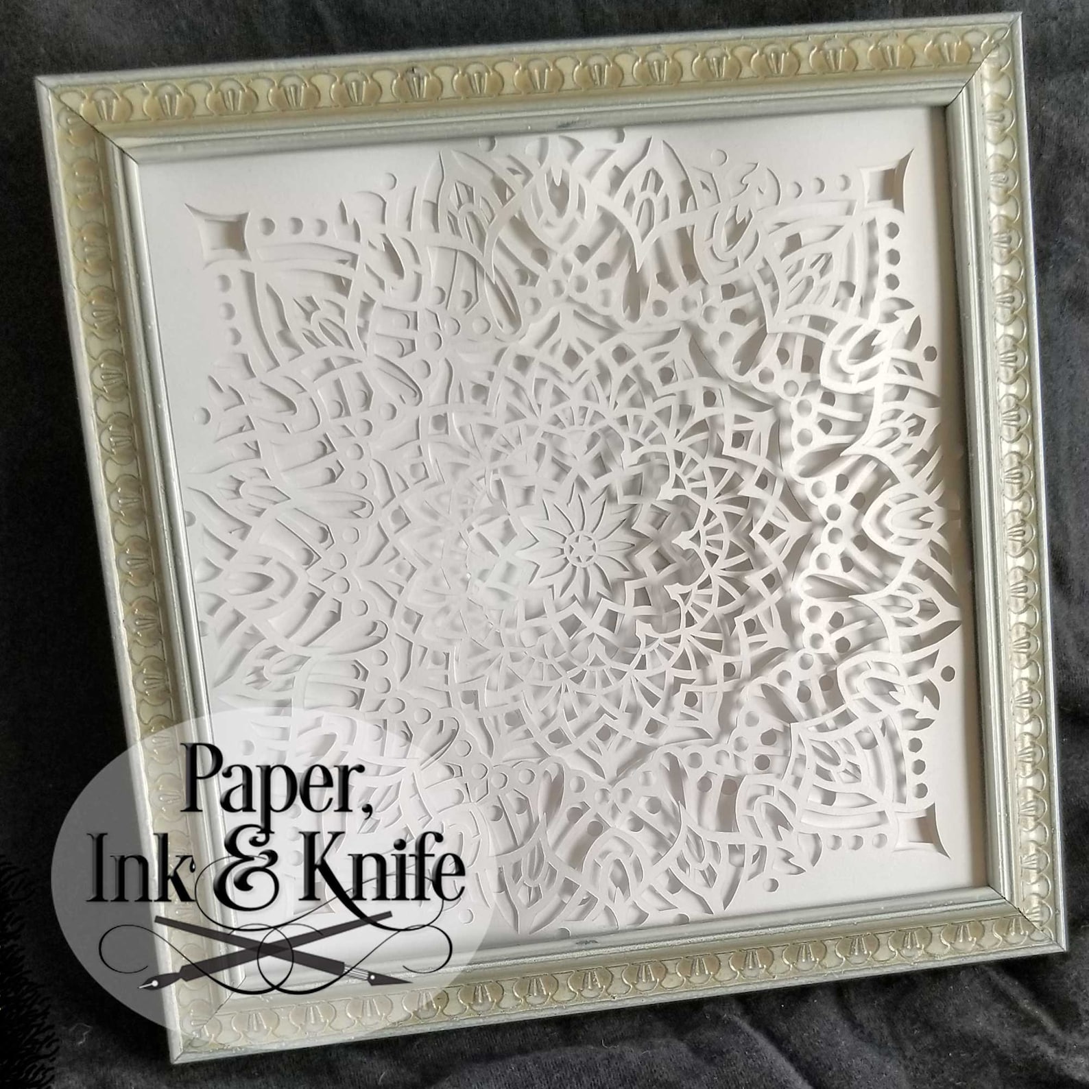 Mandala Papercut Shadowbox Template 3D SVG Paper Lightbox | Etsy