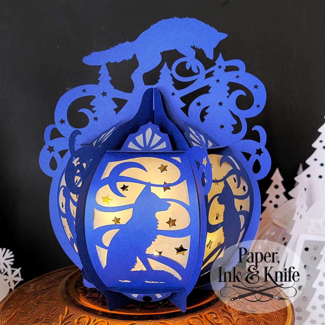 3D SVG Fox Paper Cut Lantern, Woodland Luminary, Lightbox, PDF, Eps ...