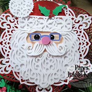 Santa and Mrs Claus 3D Papercut Template Set, SVG, PDF, Dxf, Layered ...