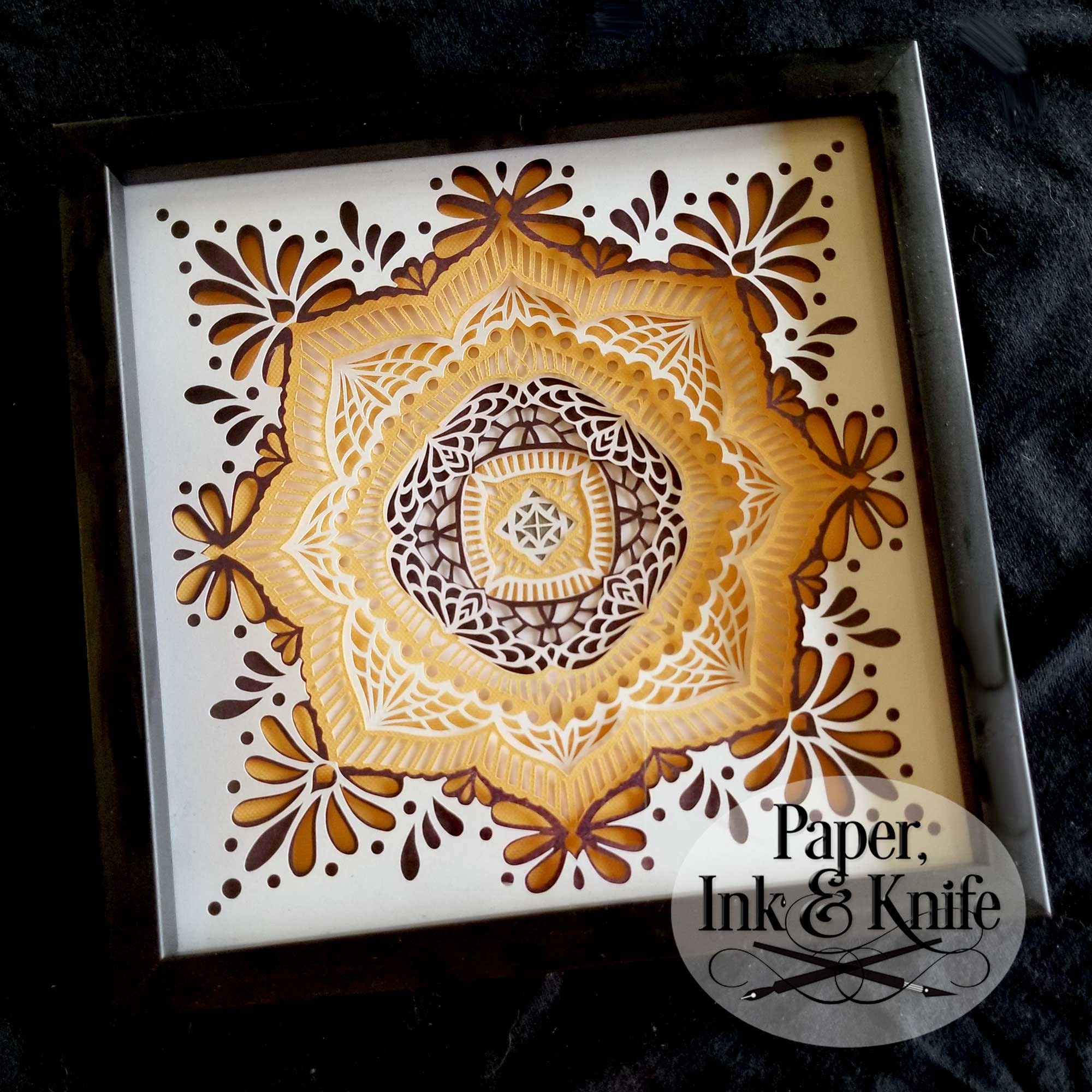 Mandala Papercut Shadowbox Template 3D Layered Paper Design | Etsy