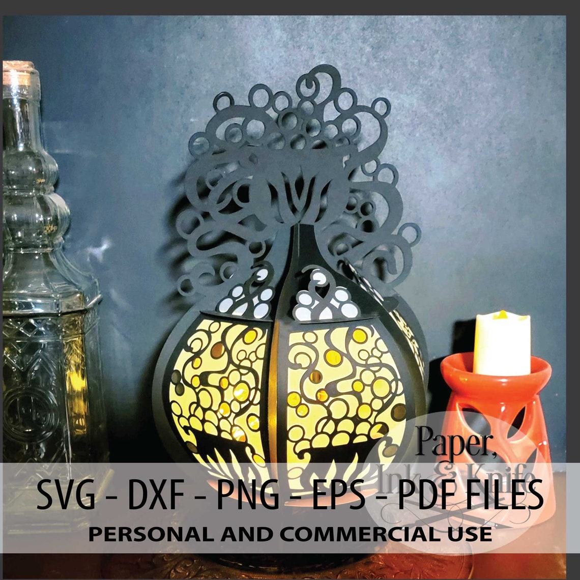 3D SVG Bubbling Cauldron Round Paper Cut Lantern, Halloween Lightbox ...