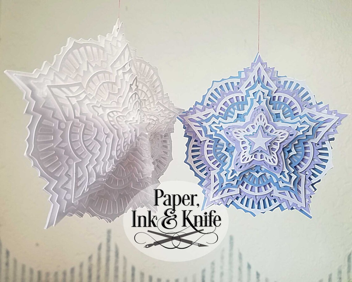 Star Victorian 3D Papercut SVG PDF DXF Jpg Layered - Etsy